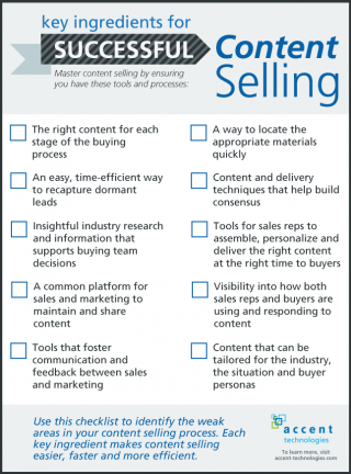 Key ingredients for successful content selling [checklist]
